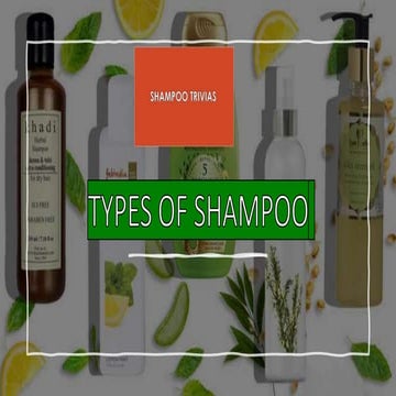 HAIRDRESSING: TYPES OF SHAMPOO PRESENTATION FOR DIFFERENT HAIR TYPES | PPTX