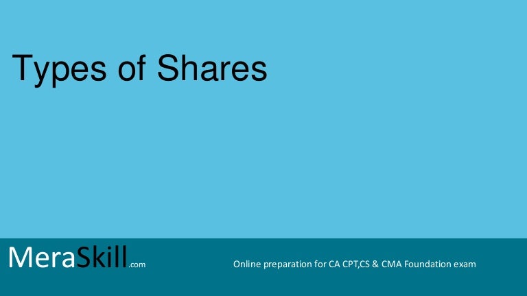 Types Of Shares
