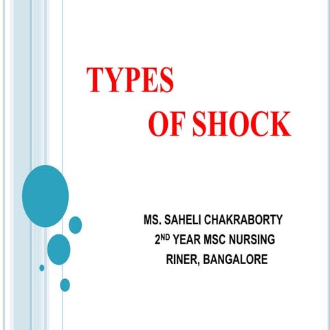Shock and its nursing management | PPT