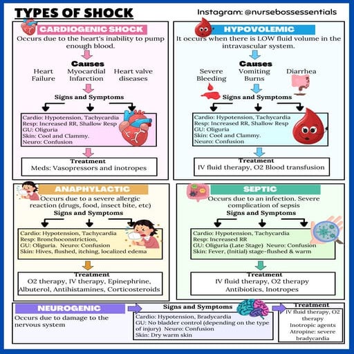 This has different types of shock and can help nursing students | PDF