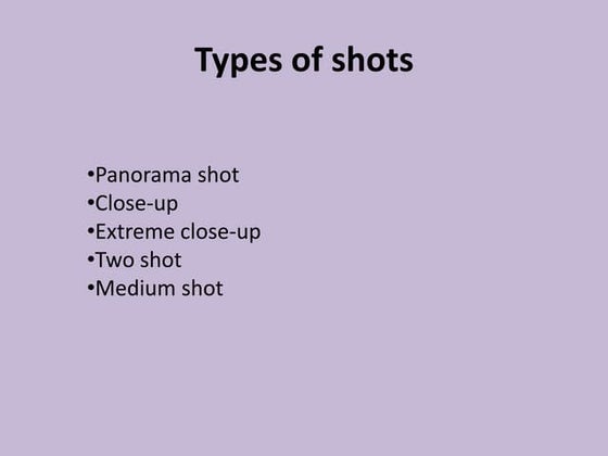 Shot types | PDF