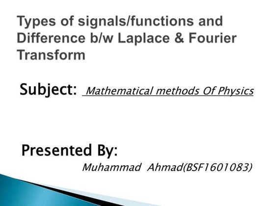 Digital Signal Processing .pptx | Physics | Science