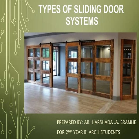 Types of sliding doors systems | PPTX
