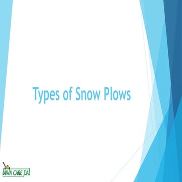 Types of snow plows | PPTX