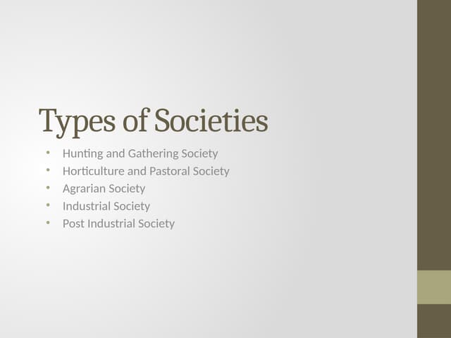 Types of Society (UCSP) | PPTX