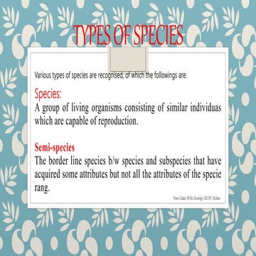 Types of species | PPT