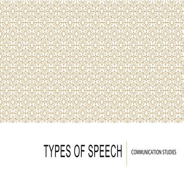 Types of speech | PPTX