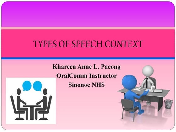 Types of speech context and styles | PPTX