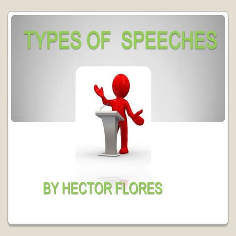 Types of speeches | PPTX