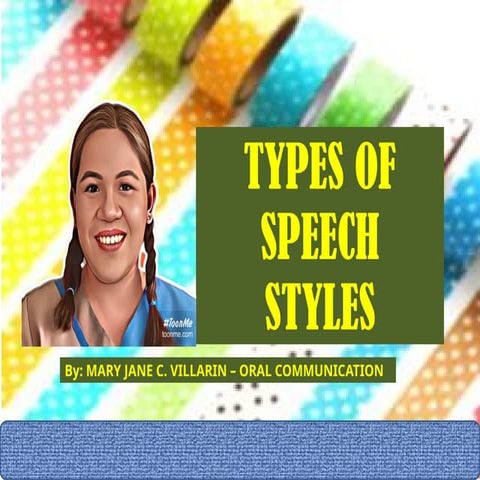 TYPES OF SPEECH STYLES SUCH AS INTIMAptx | PPT