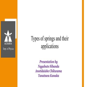 Types of Springs.pptx for physics of engineering | PPTX