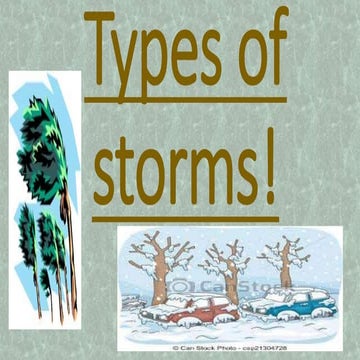 Types of storms! | PPTX