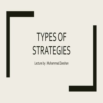 Types of strategies | PPTX
