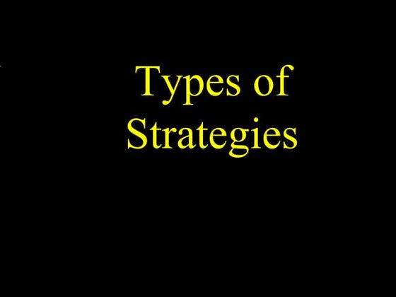 TYPES OF STRATERGIES | PPTX