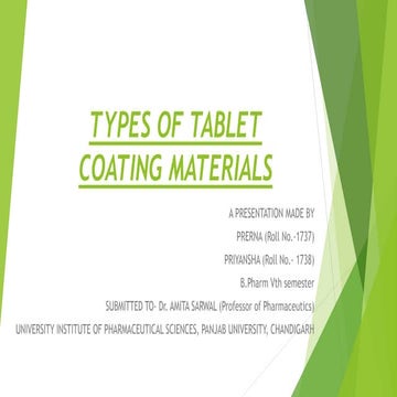 Types of tablet coating | PPTX