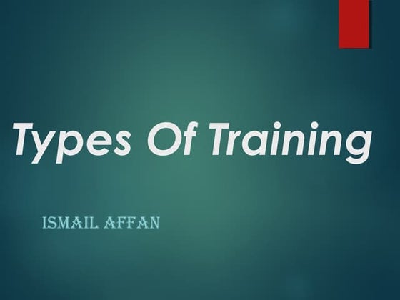Training lesson: This is a business powerpoint explaining the different ...