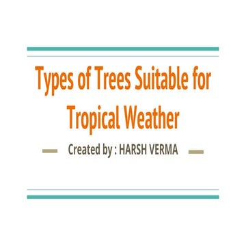 Assignment: Types of Trees Suitable for Tropical Weather | PPTX