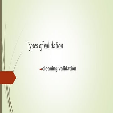 Types of validation in 7 th sem b pharma | PPTX
