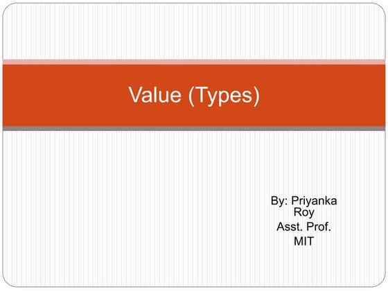 Types of values | PPT