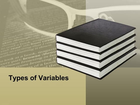 Types of variables in research | PPTX