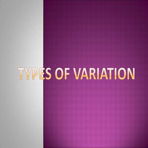 Types of variation | PPT