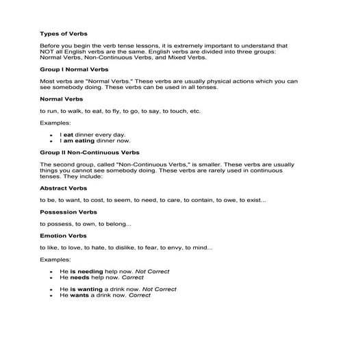 Types of verb1 | DOCX