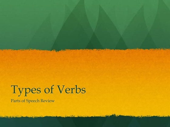 Types of Verbs | PPT