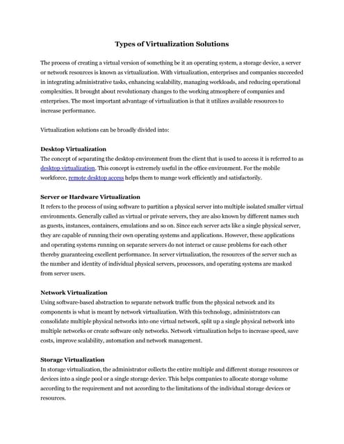 Differences between Virtualization and Cloud | PPT