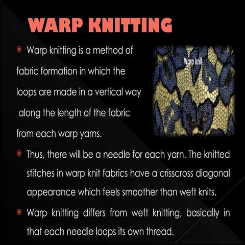 Warp knitting design | PDF