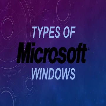 Types of Windows | PPT