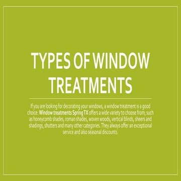 Types of Window Treatments | PPT