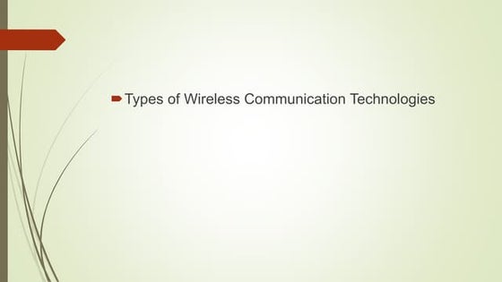 Presentation on Wireless devices | PPT