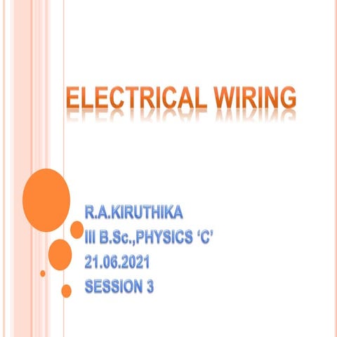 types of wiring.pptx | Woodworking | Arts and Crafts