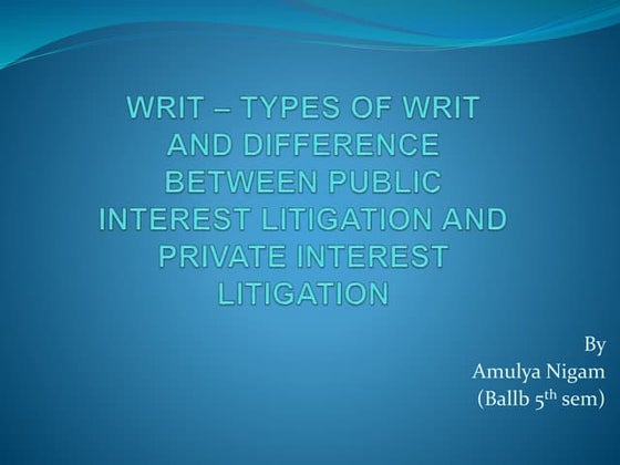 Writs | PPTX