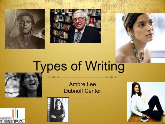 Nine modes of writing | PPT