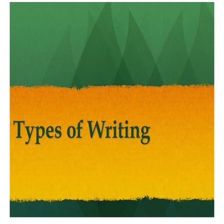 Types Of Writing | PDF