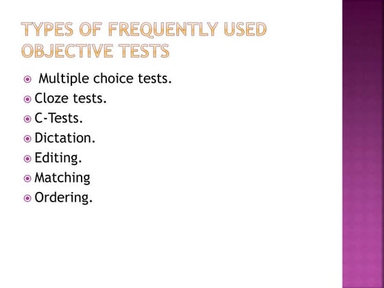 Cloze test and c test | PPT | Standardized Testing | Educational Assessment