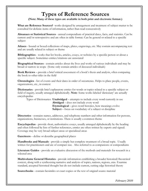 Types of information sources | PPTX