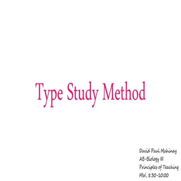 Type study method | PPTX