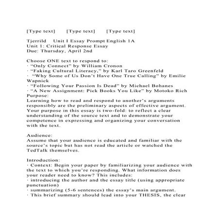 English Portfolio | DOCX