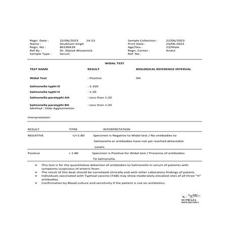 Typhoid.docx | Infectious Diseases | Diseases and Conditions