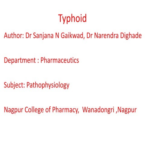 Typhoid control | PPT