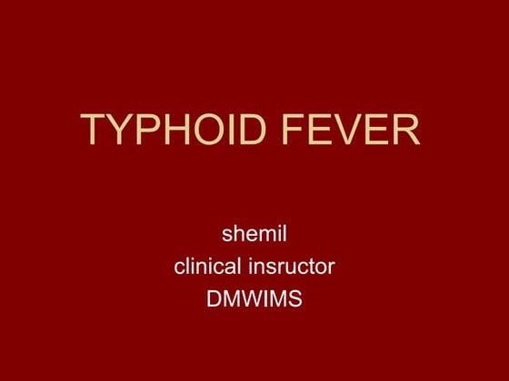 Typhoid | PPTX