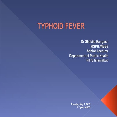 Typhoid fever | PPTX | Infectious Diseases | Diseases and Conditions