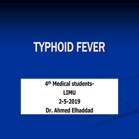typhoid fever.ppt on presentation on power point | PPT
