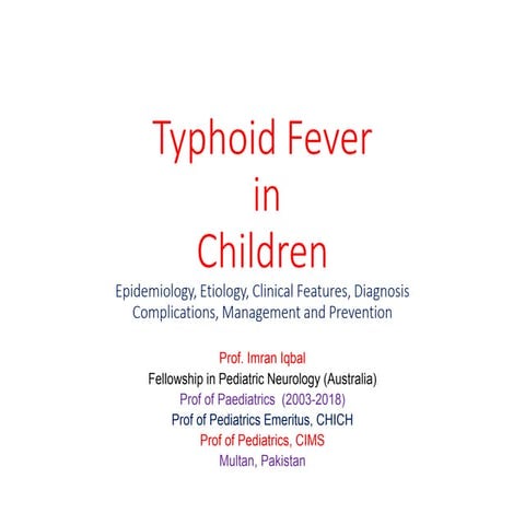 Typhoid fever in children 2021 | PDF