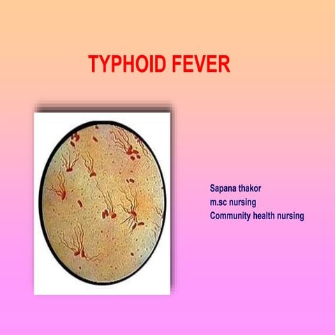 Typhoid fever ppt. | PPTX