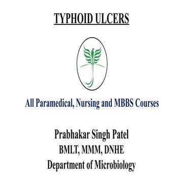 Typhoid ulcers, Enteric fever, all paramedical, B.Sc. Nursing ...