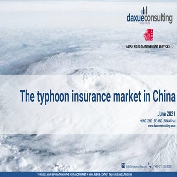 Typhoon insurance market in china report by daxue consulting | PDF