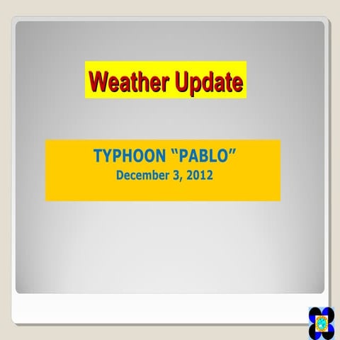Typhoon pablo dec. 3 | PPT